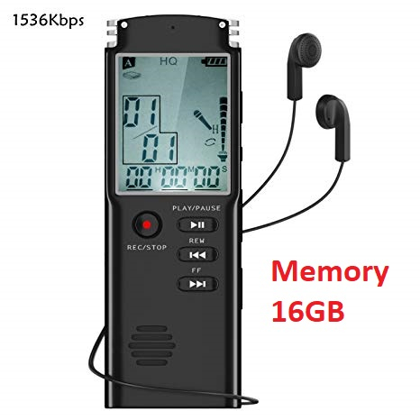 Jual Perekam Suara Digital 16GB Support HQ with LCD Screen Voice ...