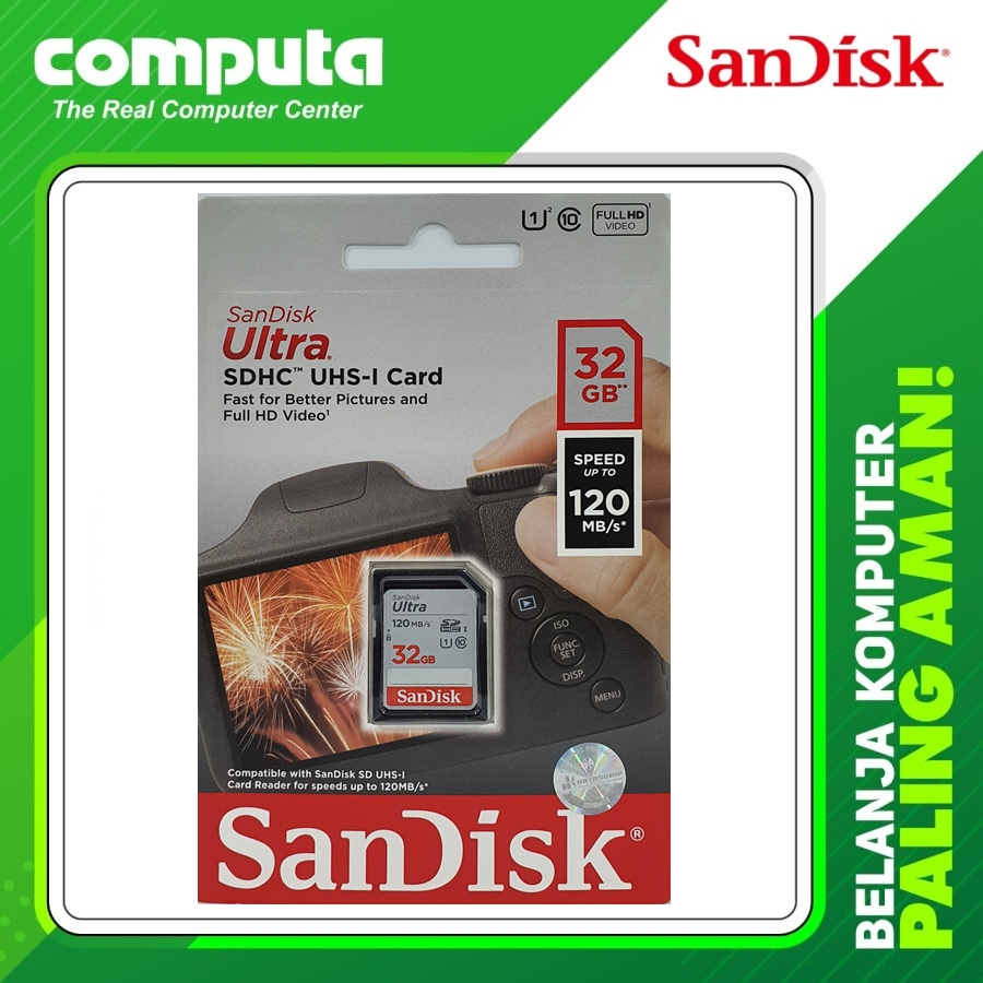 Jual SanDisk Ultra SDHC Card class 10 32GB - GARANSI RESMI | Shopee ...