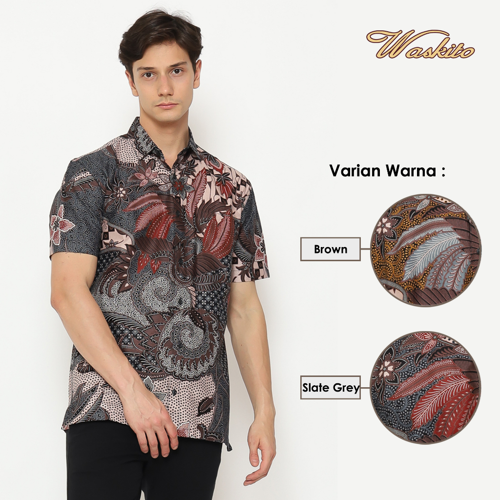 Jual Waskito Hem Batik Katun HB 101109 | Shopee Indonesia