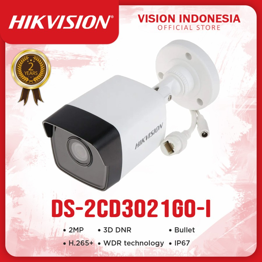 Jual HIKVISION DS-2CD3021G0-I 2MP Fixed Bullet Network Camera - PROMO WIB | Shopee Indonesia