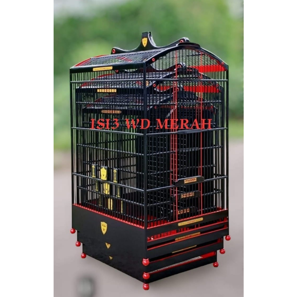 Jual Sangkar kotak pasama list merah Kandang pasama | Shopee Indonesia