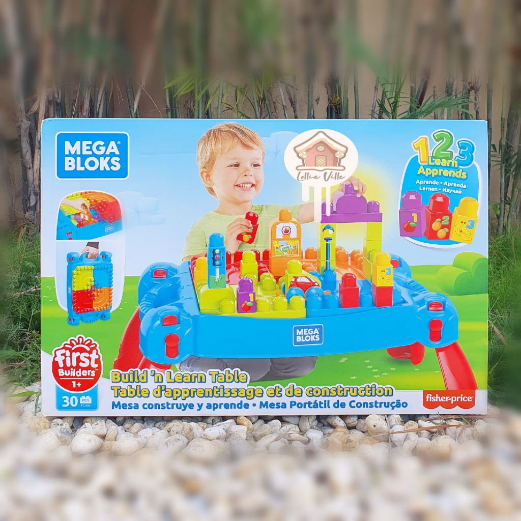 Jual Mega Bloks First Builders Build n Learn Table | Shopee Indonesia