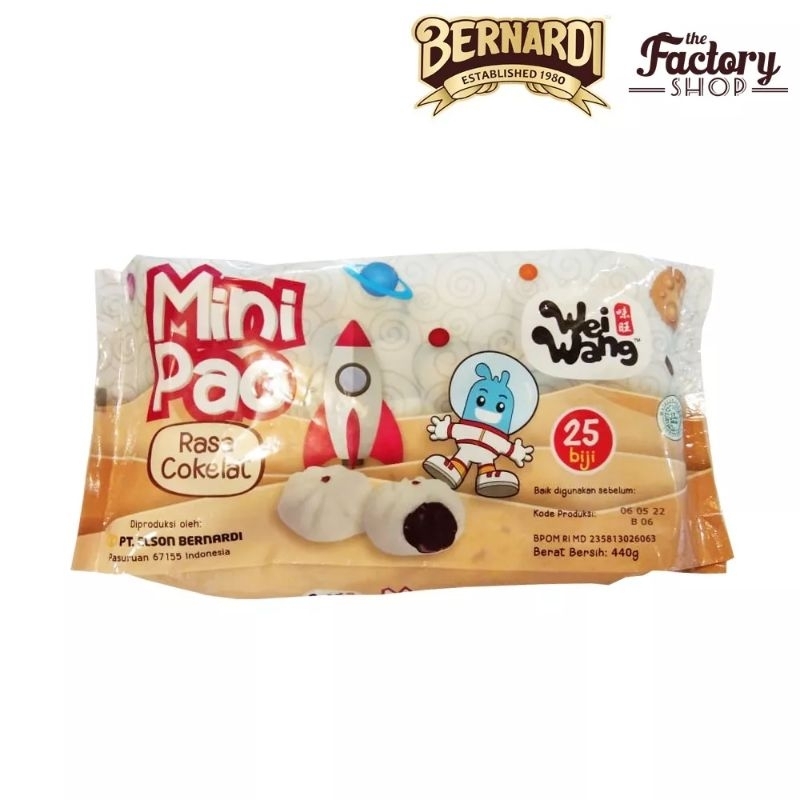 Jual Wei Wang Mini Pao Rasa Cokelat Isi 25 440g Bakpao Mini Frozen ...