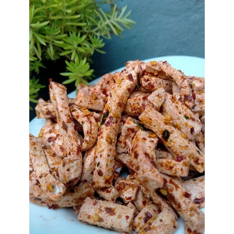 Jual Basreng viral basreng stik pedas daun jeruk 1 kilogram | Shopee ...