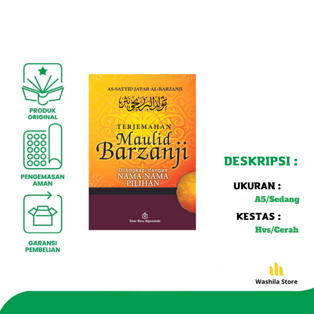 Jual Buku Terjemah MAULID BERZANJI As Sayyid Jafar Al Berzanji ...