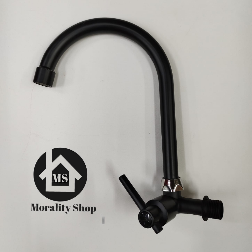 Jual Kran Dapur Angsa Pipa Engkol Murah / Keran Sink Tembok Dapur Cuci ...