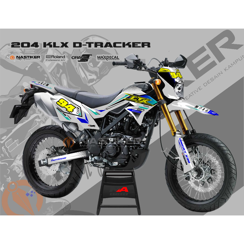 Jual DECAL KLX D-TRACKER FULL BODY PUTIH - DECAL KLX DTRACKER PUTIH ...