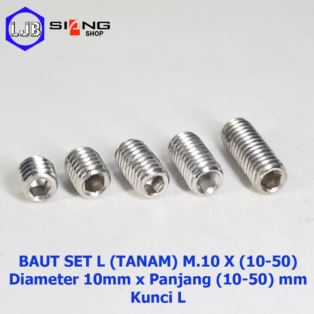 Jual Baut Tanam L Stainless M10 Panjang 10 sd 50mm (Set L) | Shopee ...