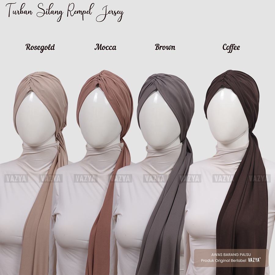 Jual Tail Turban Rempel Jersey Premium Silang 2in1 / OOTD Hijab / OOTD ...