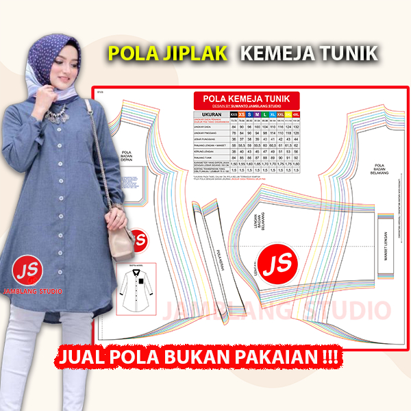 Jual Pola Jiplak Kemeja Tunik | Shopee Indonesia