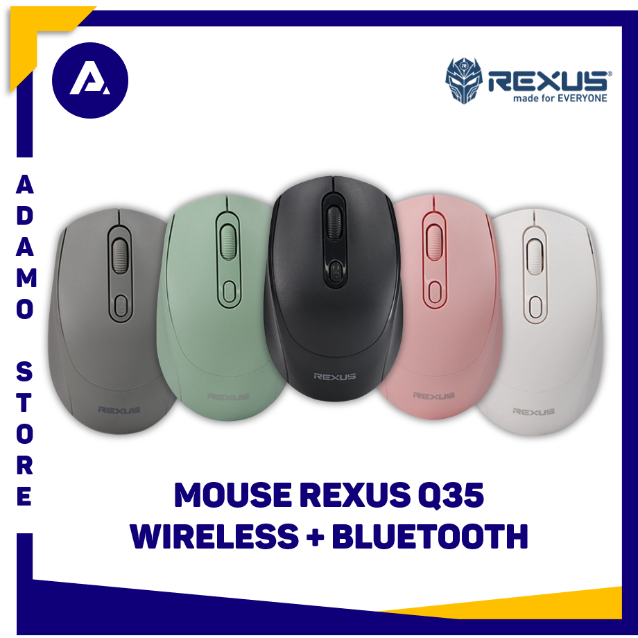 Jual Mouse Wireless + Bluetooth Rexus Q35 Silent Click Office Mouse ...