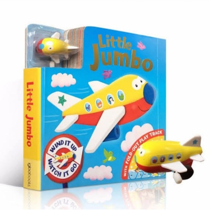 Jual [Wind-Up Book] Little Jumbo Aeroplane Board Book with Fold-Out ...