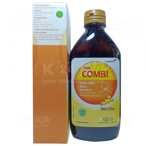 Jual Obh Combi Batuk Berdahak Jahe Sirup 100ml (GEPENG) (per Botol ...