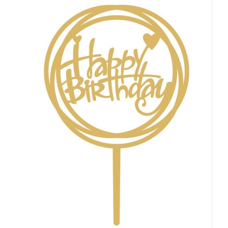 Jual TOPPER HAPPY BIRTHDAY AKRILIK ACRYLIC HBD SELAMAT ULANG TAHUN ...