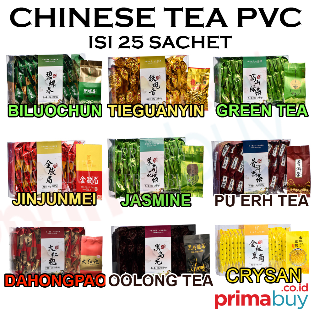 Jual 250g / 125g Chinese Tea Teh Cina Gift Box PVC Premium 33s/25s Tie Guan Yin 铁观音 Biluochun ...