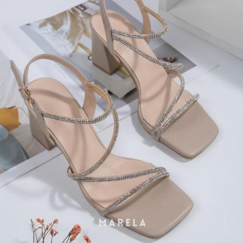 Jual MARELA - Kirana Heels Sandal Wanita Hak 7 cm - Heels Wanita Pesta ...