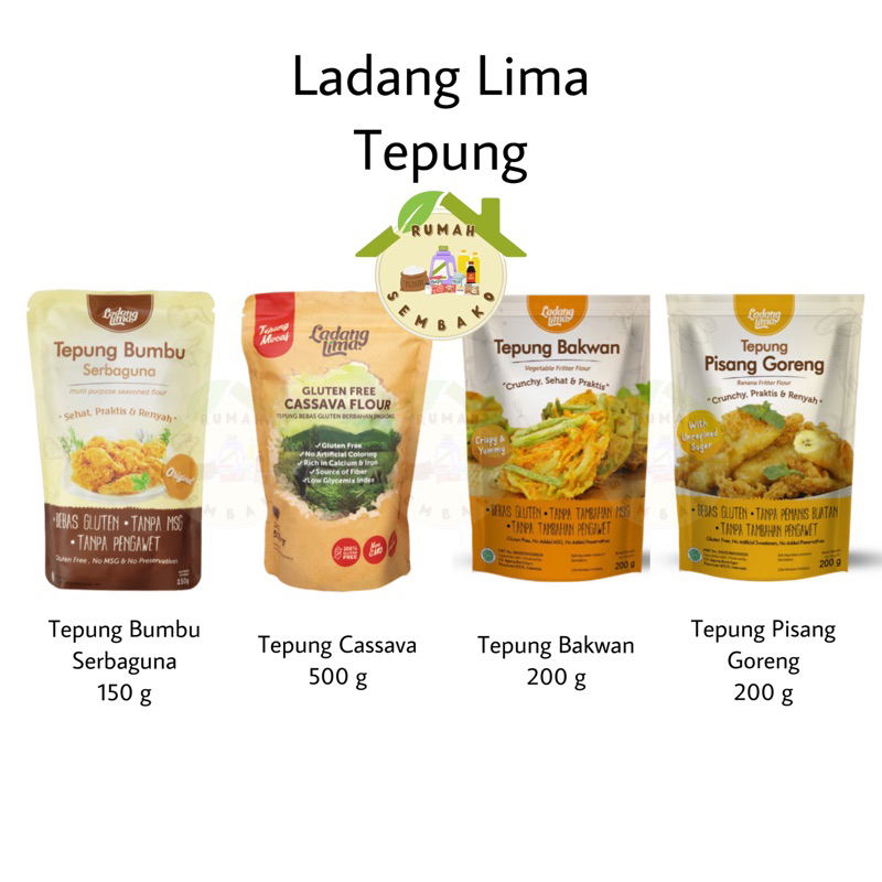 Jual Ladang Lima Tepung Bumbu Serbaguna 150g, Tepung Cassava 500g ... Jual Ladang Lima Tepung Bumbu Serbaguna 150g, Tepung Cassava 500g ...