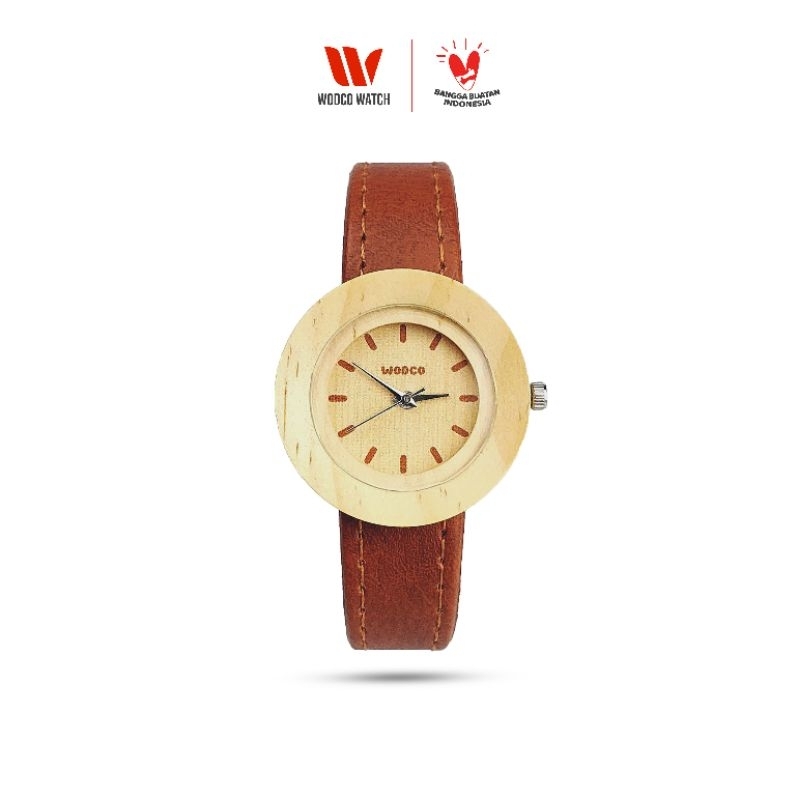 Jual Wodco Jam Tangan Kayu Srikandi Mini Cokelat Muda | Shopee Indonesia