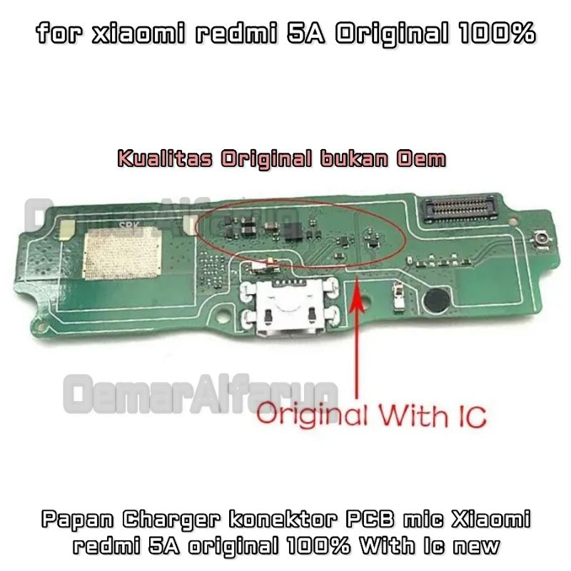 Jual Board Papan Konektor Charger Cas Xiaomi redmi 5A original 100% ...