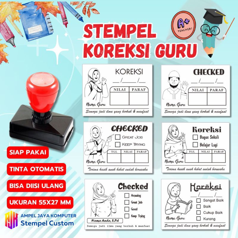 Jual Stempel Nilai Guru / Penilaian / Koreksi / Checked / Reward | Shopee Indonesia