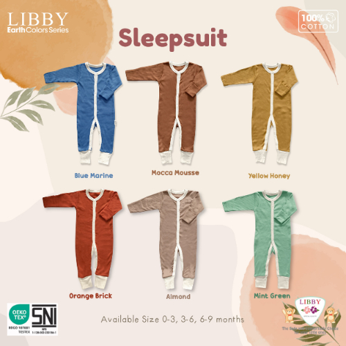 Jual MOMMYNME LIBBY BABY EARTH COLOUR SLEEPSUIT KANCING PREMIUM WARNA ...