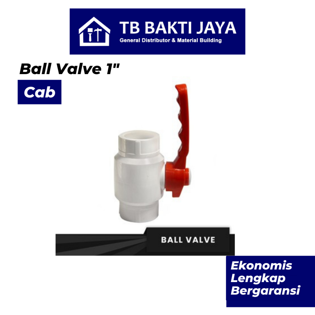 Jual BALL VALVE PVC / STOP KRAN PVC / BALL VALVE 1 INCH / STOP KRAN 1 ...