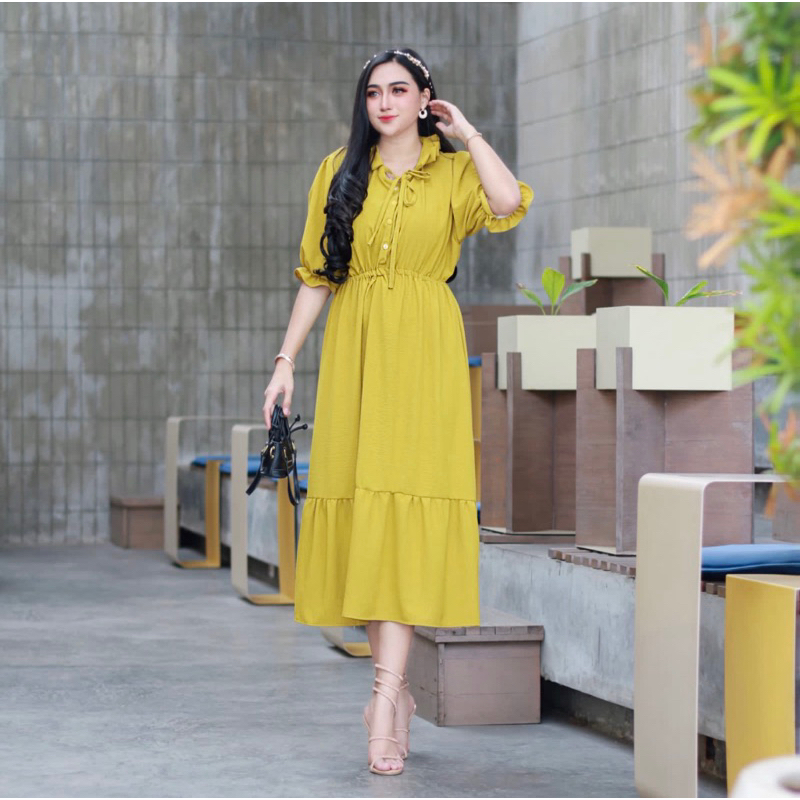 Jual Larissa Dress Daster Crinkle Airflow Kancing Depan Busui Bumil Baju Wanita Viral Kekinian ...