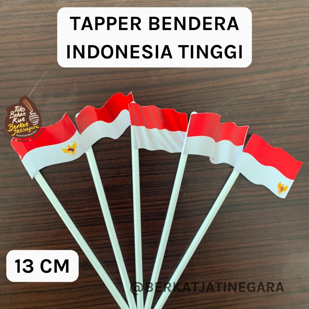 Jual CAKE TOPPER / TOPPER CAKE BENDERA INDONESIA TINGGI /PACK | Shopee ...