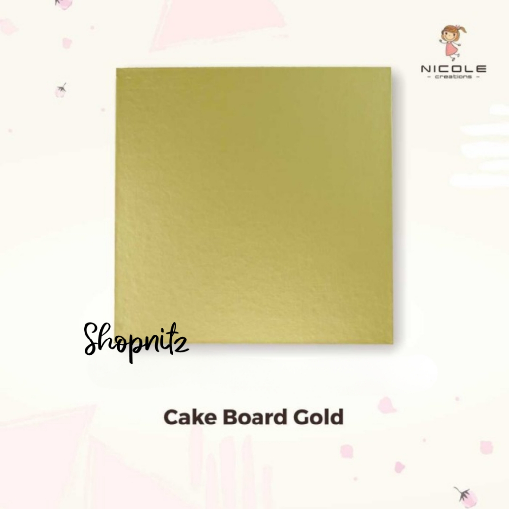 Jual Tatakan Kue Nicole GOLD Cake Board Alas Tatakan Kue Cake Tart ...
