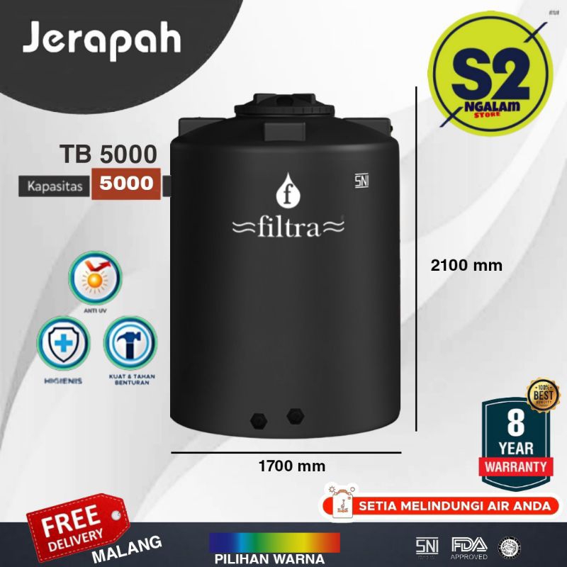 Jual Tandon Air /Toren Air /Tangki Air FILTRA 5000 Liter (Invoice ...