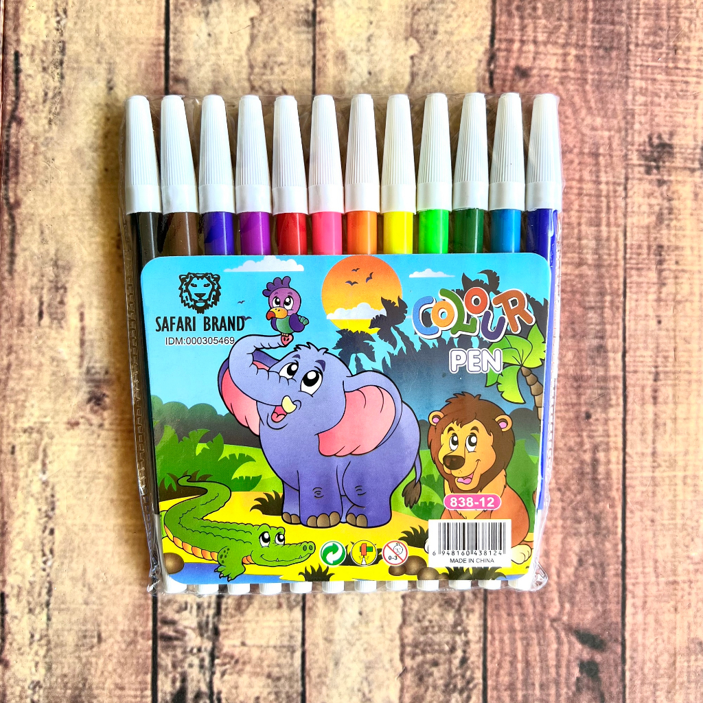 Jual Spidol 12 Warna Safari - Colour Pen Safari 12 Warna - Spidol Warna ...