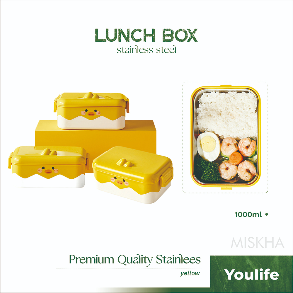 Jual Youlife - Miskha Lunch Box Stainless / Kotak Bekal Lucu Aesthethic ...