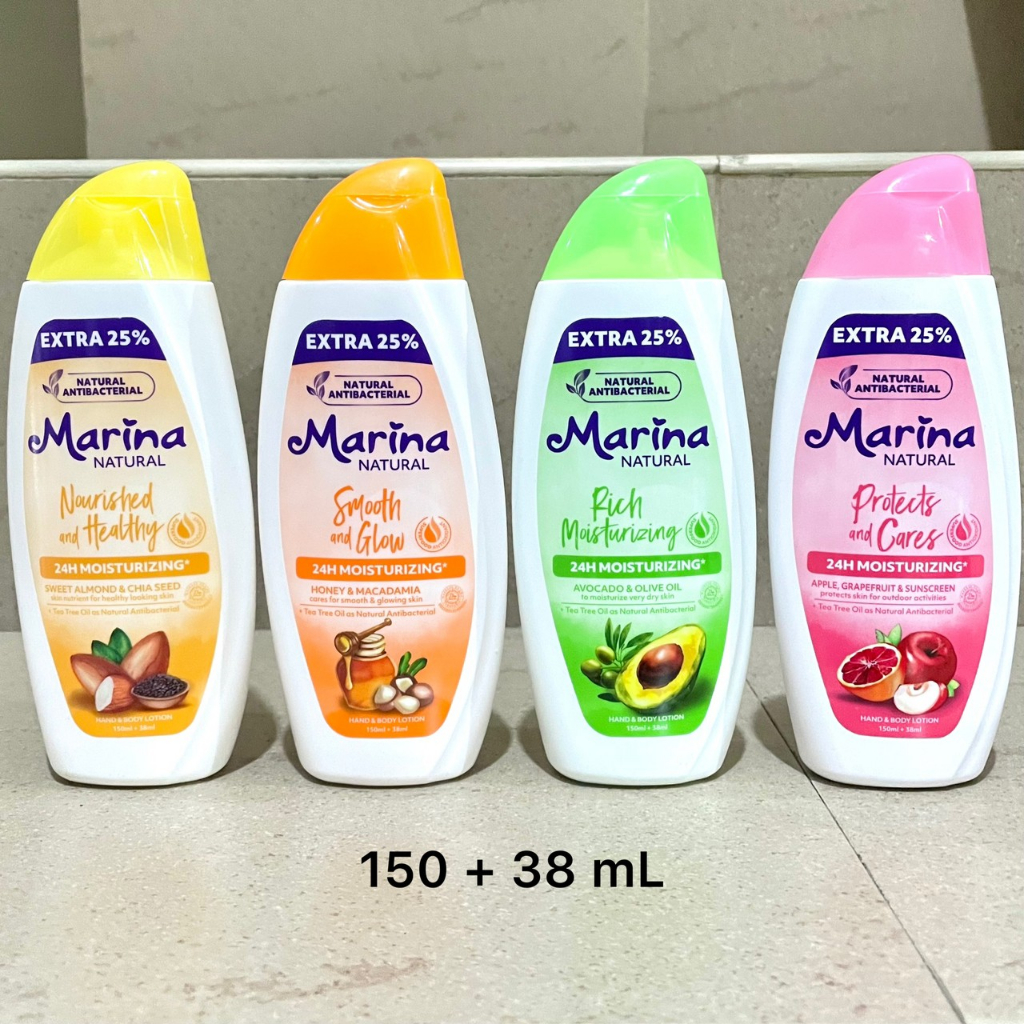 Jual Marina Hand Body Lotion Natural 150 ml + 38 ml atau 190 ml ...