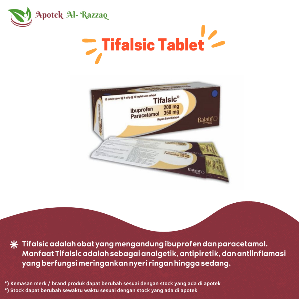 Jual Tifalsic Strip 10 Kaplet - Penurun Demam dan Pereda Nyeri | Shopee ...