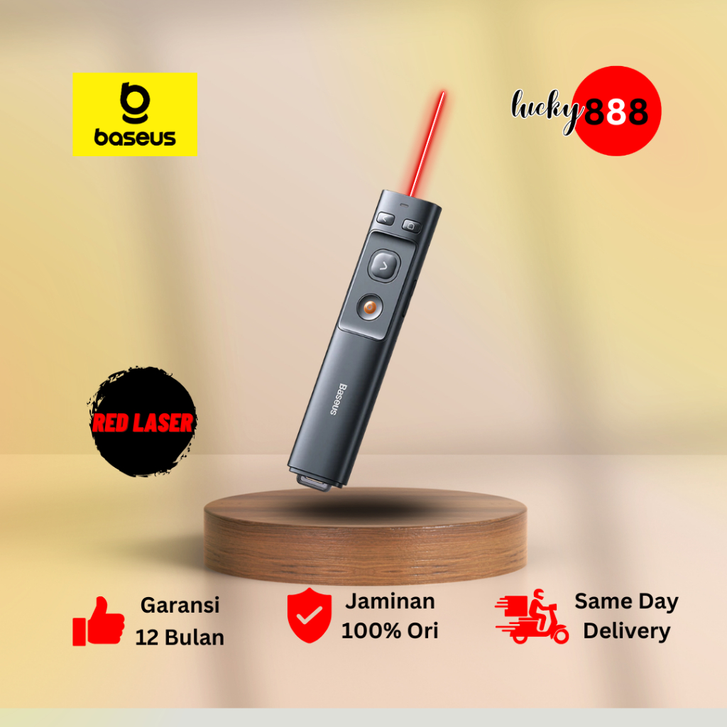 Jual Baseus Laser Pointer Wireless Orange Dot Presenter Pointer Type C ...