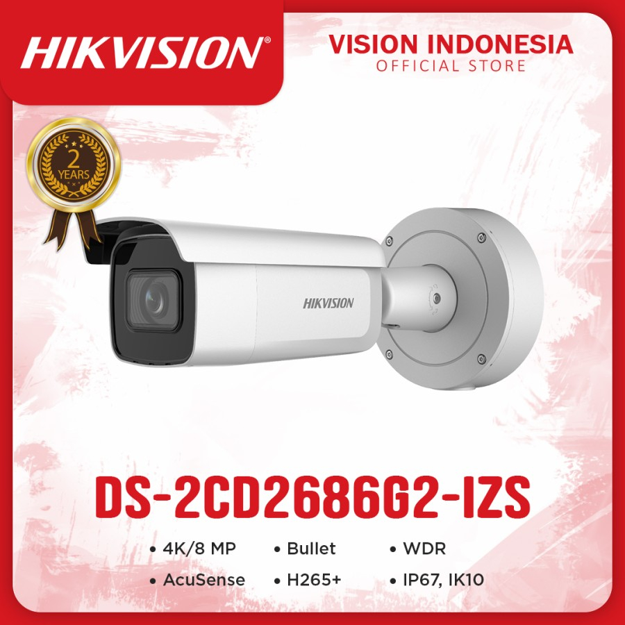 Jual HIKVISION DS-2CD2686G2-IZS / HIKVISION IP CAM 8MP MOTORIZED ACUSENSE | Shopee Indonesia