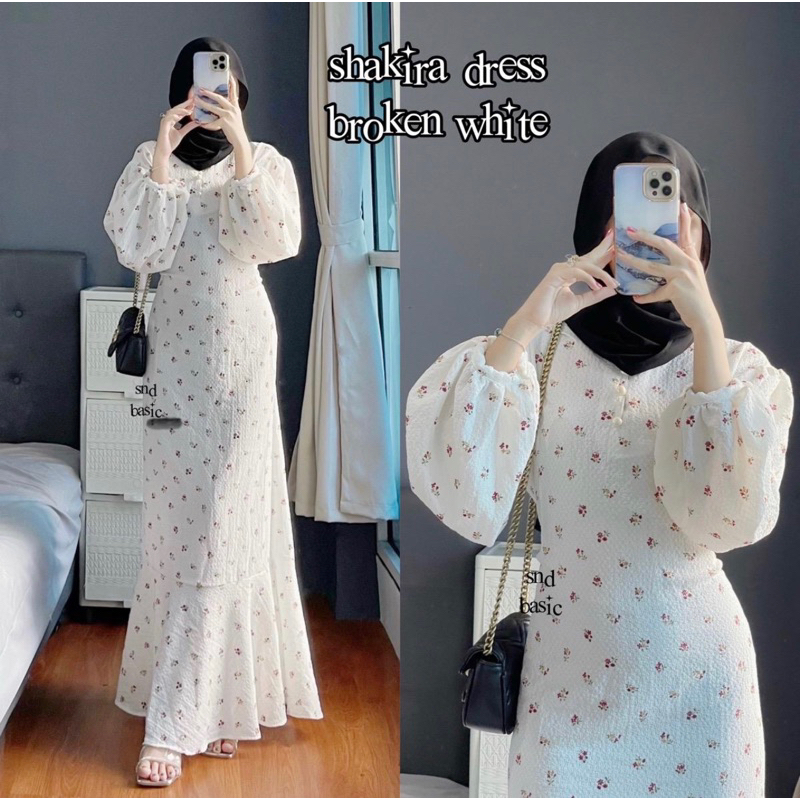 Jual SHAKIRA DRESS | KOREAN DRES MOTIF BUNGA KATUN FLOWER CRINKLE GAMIS ...