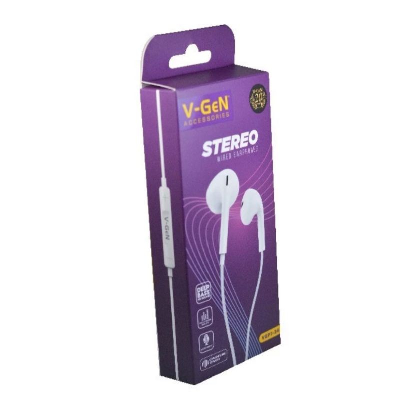 Jual Headset Earphone Wired VGEN VEP1-34 Stereo | Shopee Indonesia
