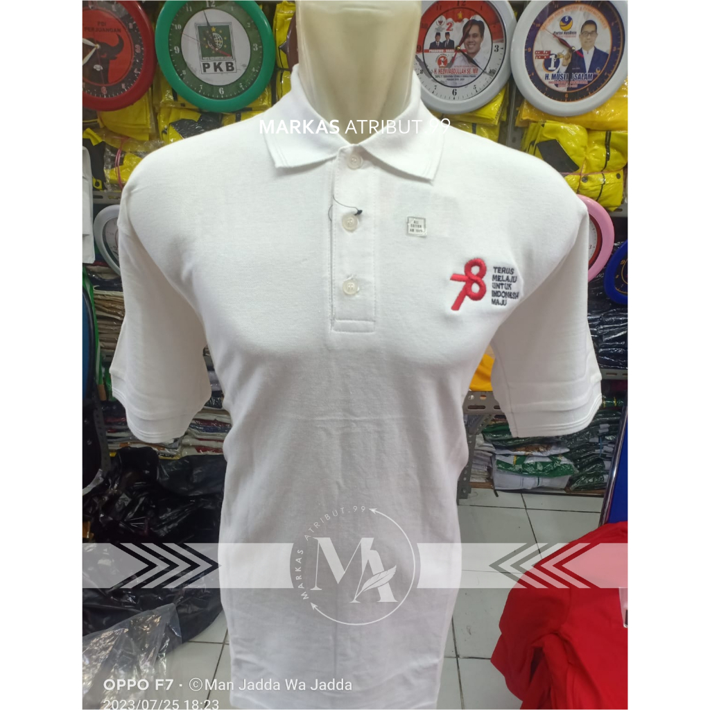 Jual KAOS COTTON HUT RI 78 / BAJU HUT RI 78 / KAOS HUT RI 2023 / POLO TSHIRT HUT RI | Shopee ...