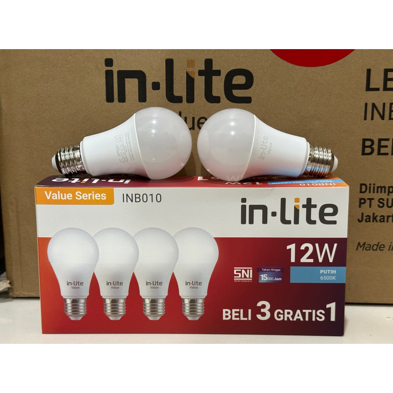 Jual Inlite Value 3 Gratis 1 5W 7W 9W 12W 15W 18W In-Lite Value 5 Watt ...