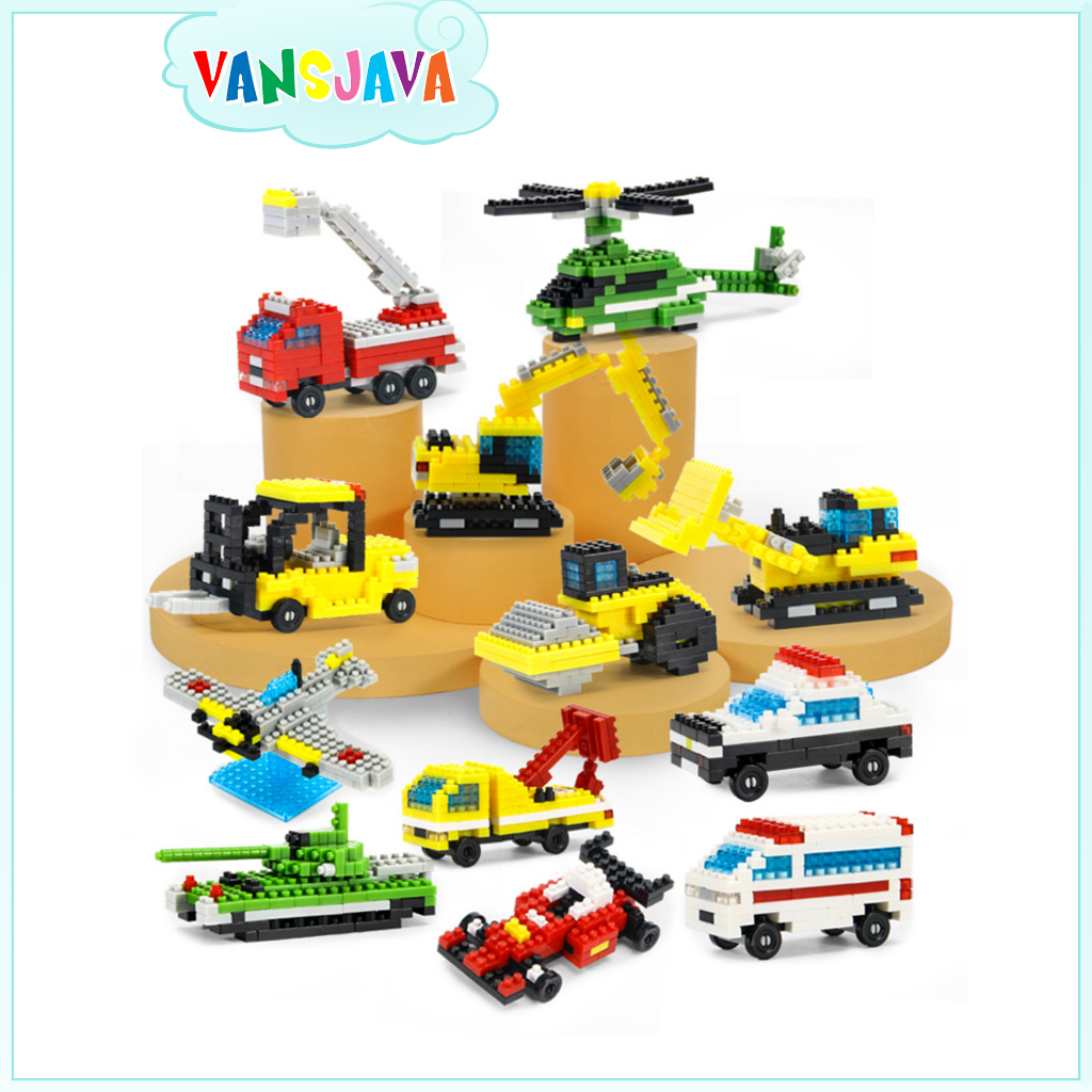 Jual VANSJAVA - PETIT BLOCK Jike Mini Block Building Vehicle series ...