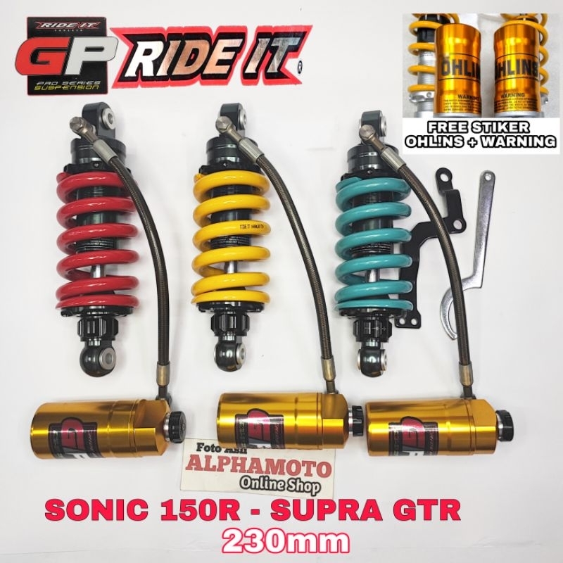 Jual monoshock sonic supra gtr 150 shock tabung pisah klik rebound ride it | Shopee Indonesia