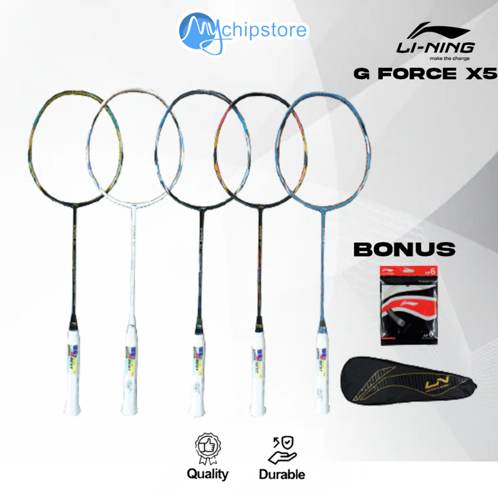 Jual Raket Bulutangkis Badminton Original LINING G FORCE X5 79G 82G ...
