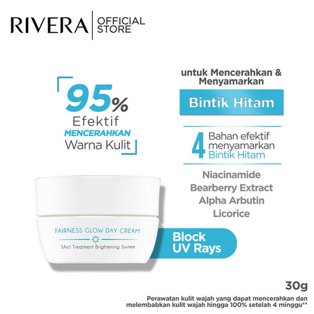 Jual Rivera Endless Bright Fairness Glow Day Cream 30 ml kitacosmetics ...