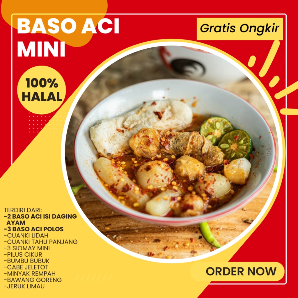 Jual Paket Baso Aci MINI Isi 2 Bungkus | Pentol Aci Cuanki Batagor Khas ...