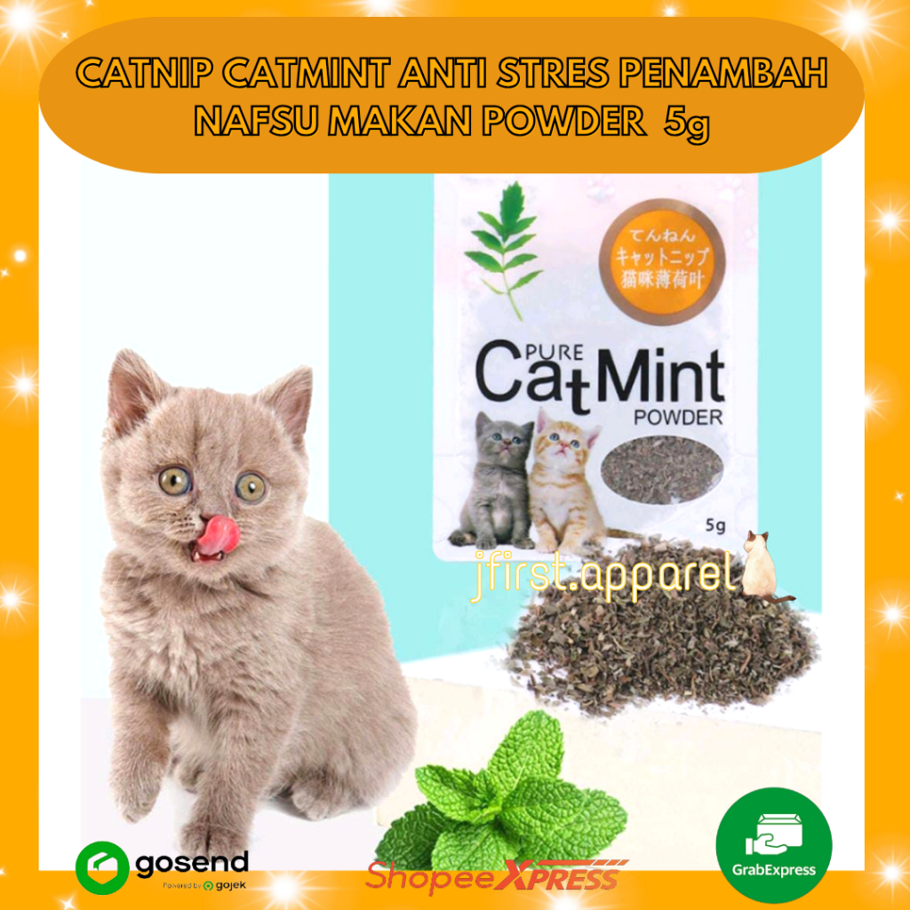 Jual CATNIP CATMINT ANTI STRES PENAMBAH NAFSU MAKAN POWDER 5g | Shopee ...