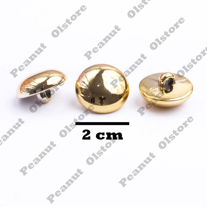 Jual Kancing baju jamur 2cm emas / gold EH2 | Shopee Indonesia