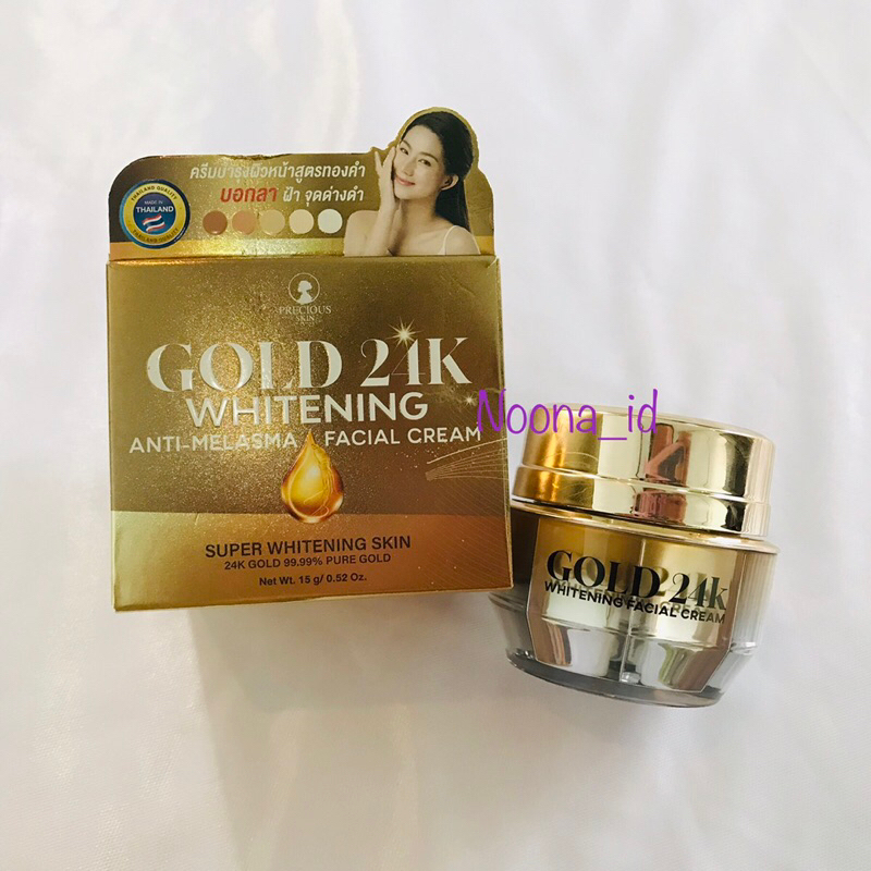 Jual Precious Skin Thailand 24K Gold Whitening Anti Melasma Facial Cream Original Thailand ...