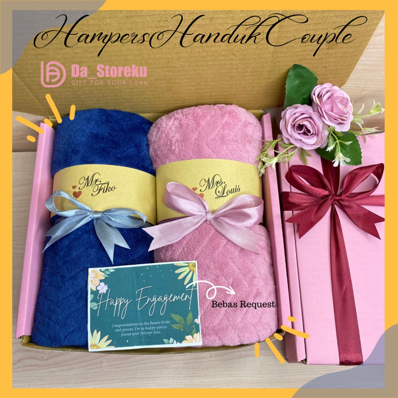 Jual HAMPERS HANDUK COUPLE DEWASA UKURAN 70 x 140 CM HADIAH WEDDING ...
