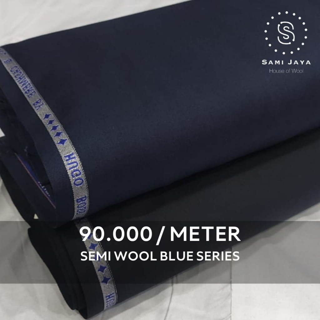 Jual Kain Bahan Jas & Celana Wedding HBoss Semi Wool Blue Series ...